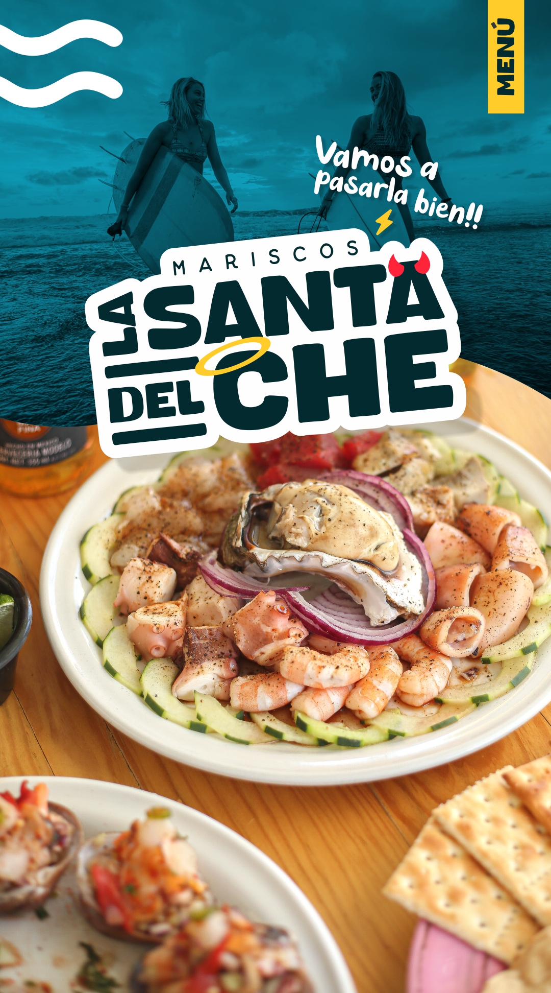 Menú Mariscos La Santa del Che